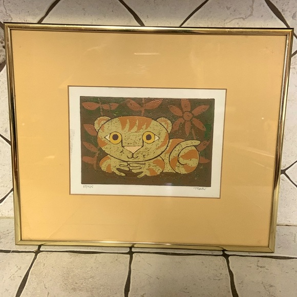 Al Robi | Art | Al Robi Linocut Framed Lion Print Signed And Numbered ...